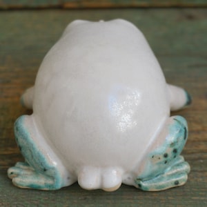 Ceramic Frog Figurine, Ceramic Sculpture Art, Human Face, Cute Frog ...