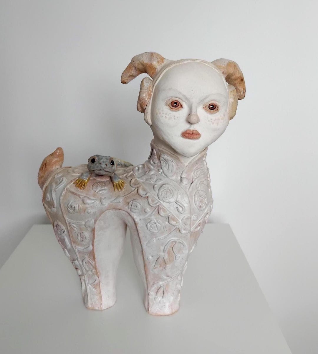 Handmade Ceramic Face Sculpture: Contemporary Clay Art Object - Etsy