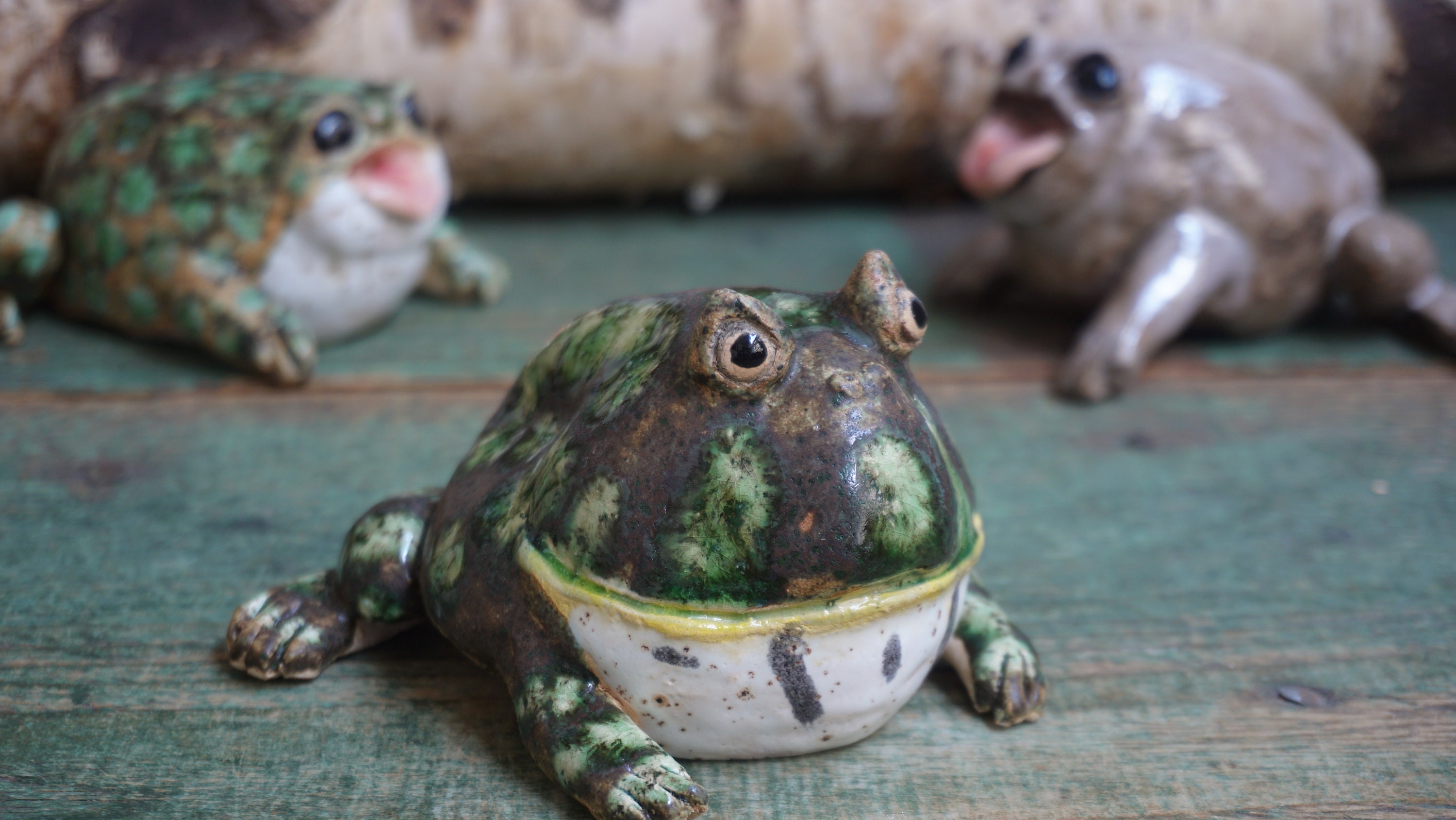 Ceramic Frog Figurine Ceramic Sculpture Art Cute Frog - Etsy
