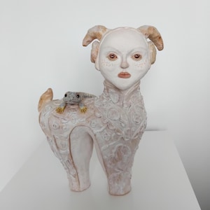 Handmade Ceramic Face Sculpture: Contemporary Clay Art Object - Etsy