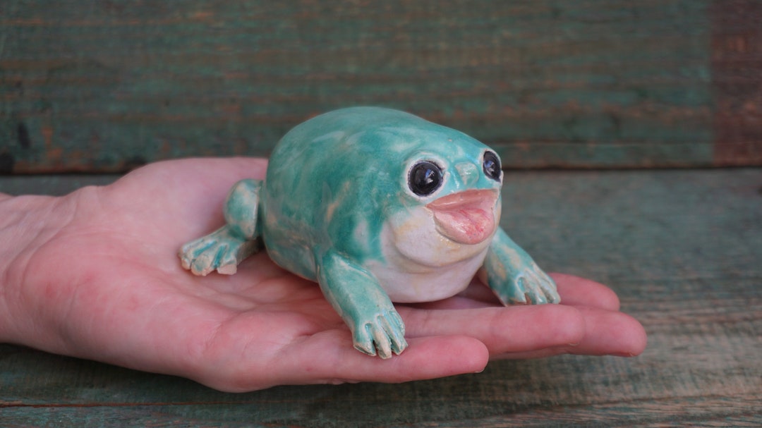Handmade Ceramic Frog Figurine: Weird Sculpture Art, Rain Frog - Etsy
