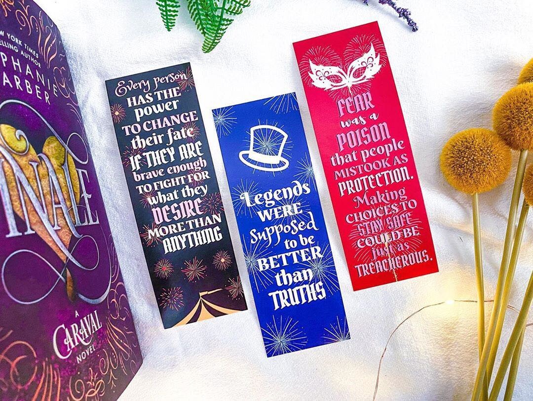 Caraval Bookmarks Inspired by the Caraval Trilogy by - Etsy