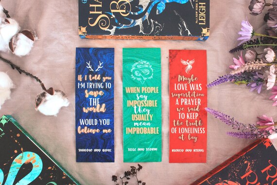 Shadow and Bone Trilogy Bookmarks Shadow and Bone Siege | Etsy