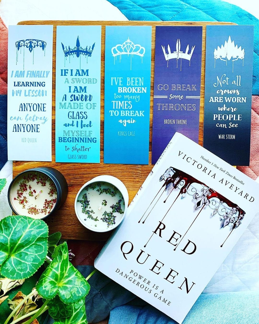 Red Queen Inspired Bookmarks Glass Sword, Kings Cage, War Storm, Broken ...