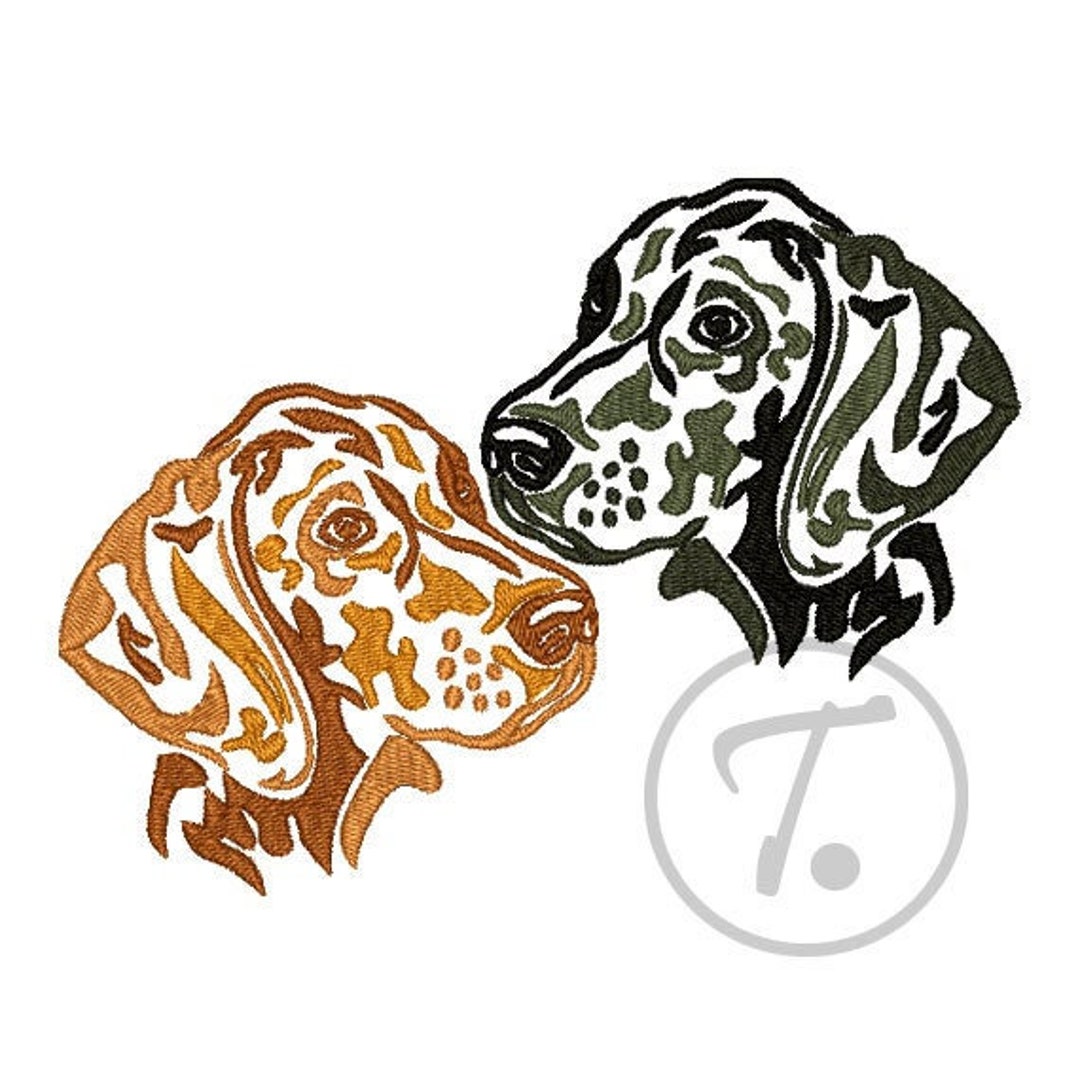 Hunting Dog Embroidery Design. Pointer Dogs Design in 3 Size. Pets ...