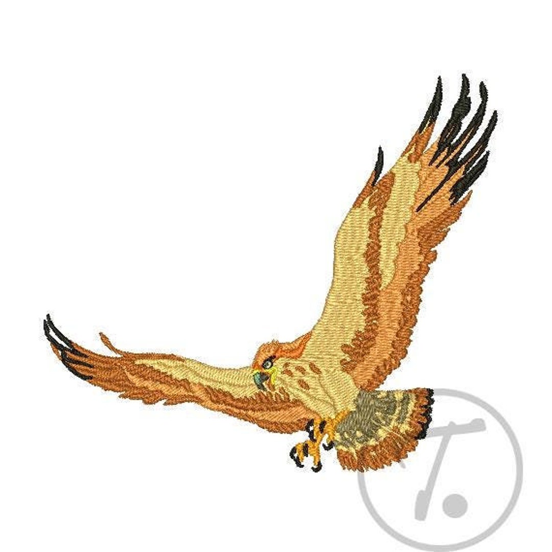 Birds Embroidery Design. Hawk Bird in 3 Size. Hawk Embroidery ...