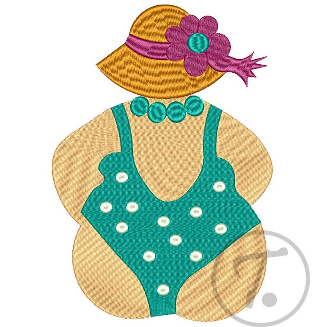 Swimmer Embroidery Design: Beach Summer Clothes (digital Download) - Etsy