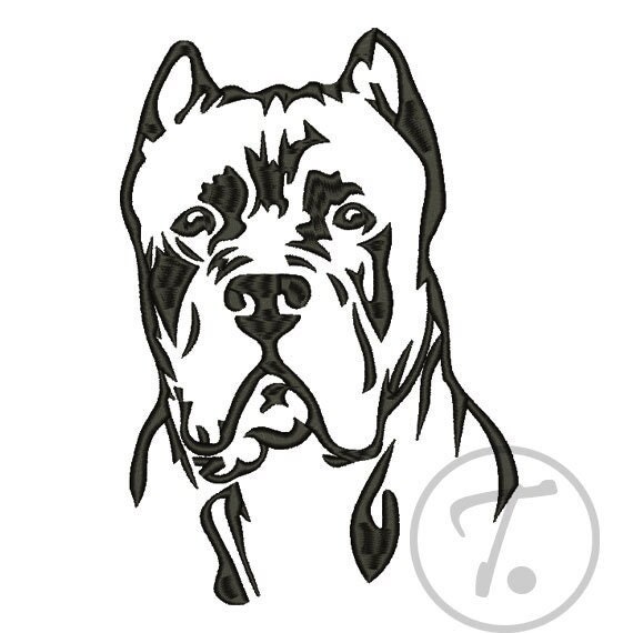 Conception de chien Cane Corso. 4 tailles. Broderie de chiens - Etsy France