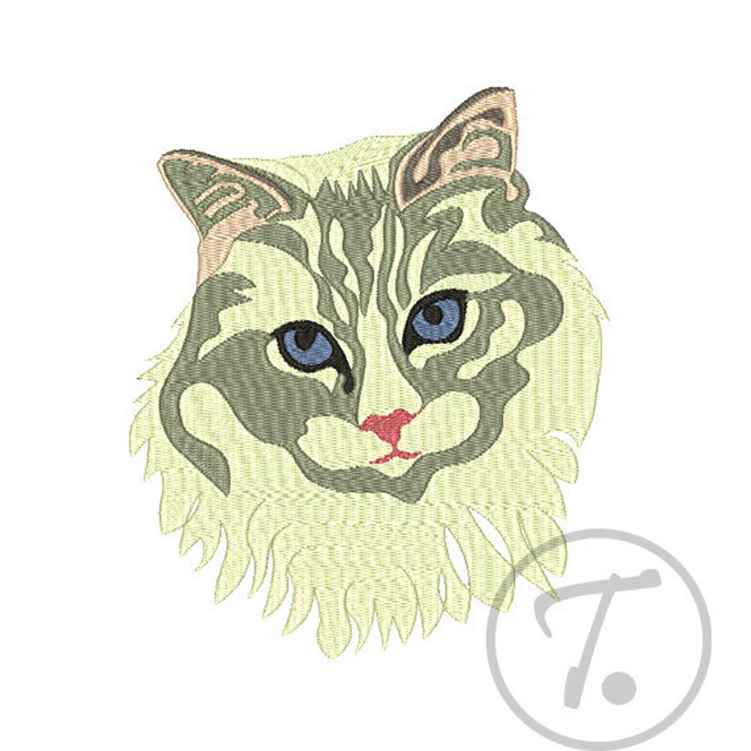 Tabby Cat Embroidery Design. Tabby Cats in 3 Sizes. Pets. Embroidery ...