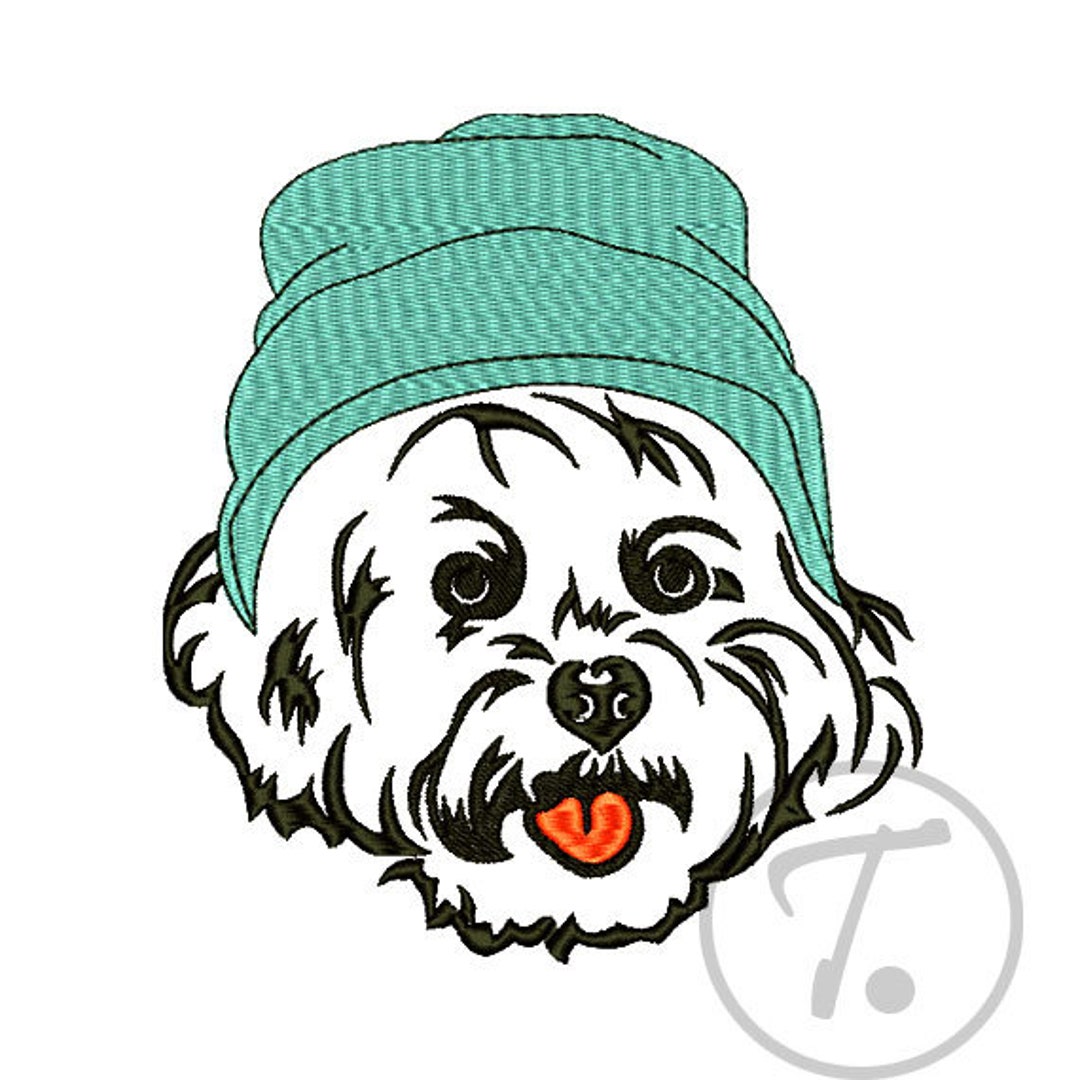 Dog Embroidery Maltese Dogs Embroidery Design 4 Sizes Animal Embroidery ...