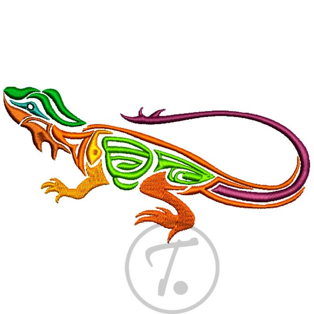 Lizard Embroidery Design: Reptile Pet Pattern (digital Download) - Etsy