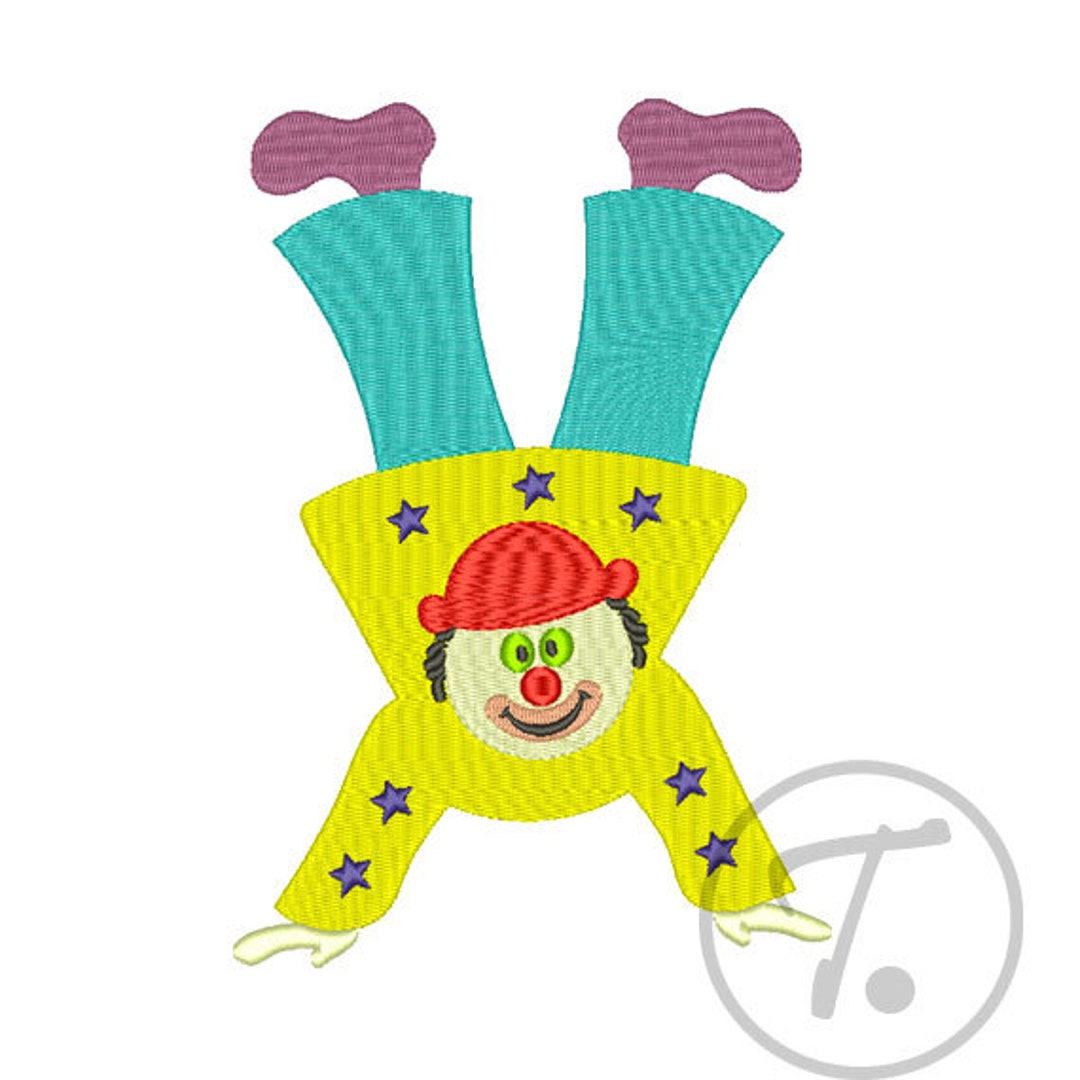 Kids Embroidery. Design of Clown in 3 Size. Embroidery Design - Etsy
