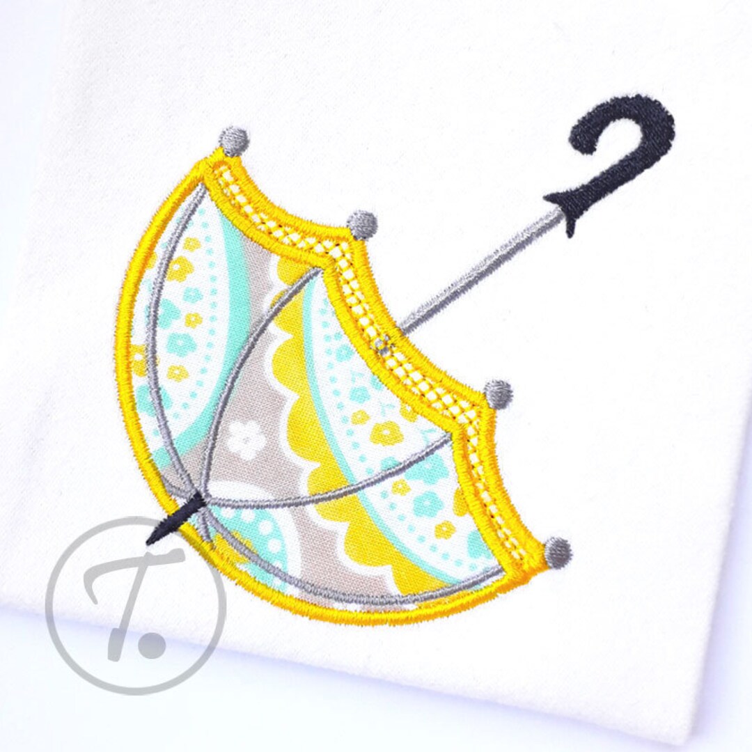 Applique of Umbrella in 3 Size. Applique for Beginners. Easy Applique ...