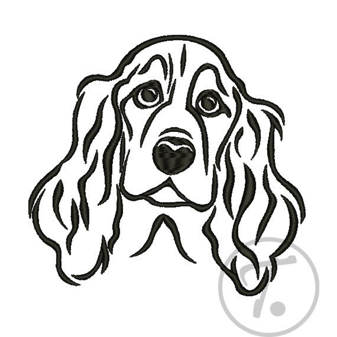 Cocker Spaniel Dog Embroidery Design. Dogs Embroidery in 4 Size. Pet ...