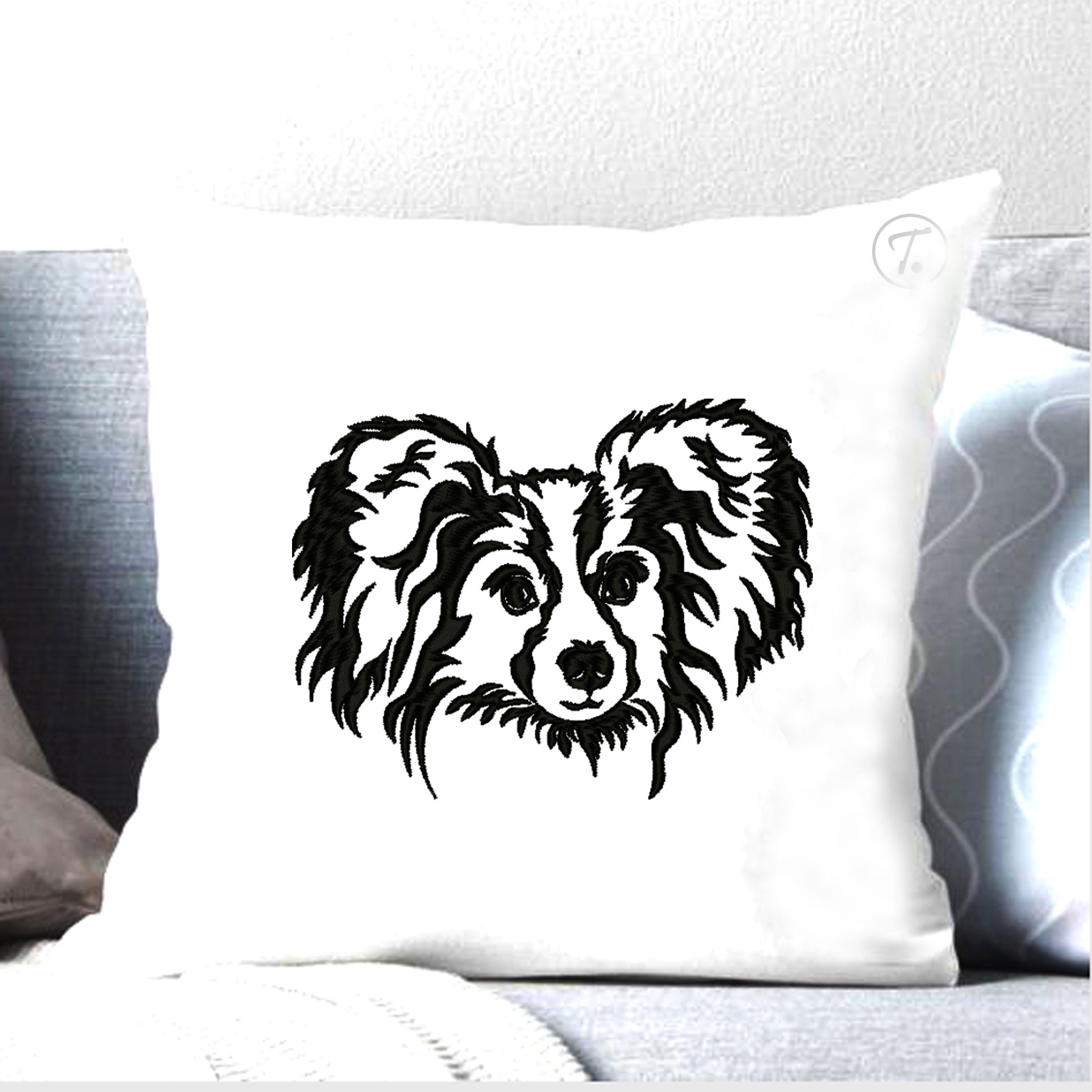 Papillon Dog Embroidery Design. 4 Sizes. Papillon Dogs - Etsy