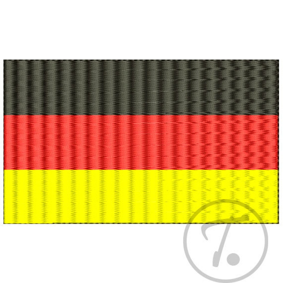 Flag Embroidery Design. German Flag Embroidery Design. German Flag in 4 ...