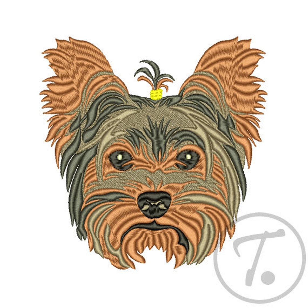 Yorkshire Terrier Dog Embroidery Design. Yorkie in 4 Size. Toy Dogs ...
