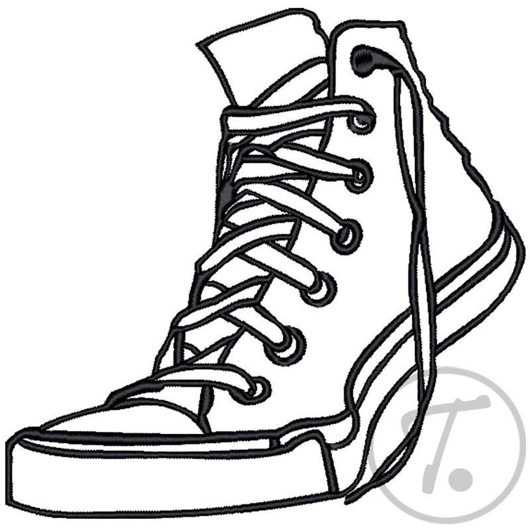 Sneaker Embroidery Design: Vintage Style (digital Pattern) - Etsy
