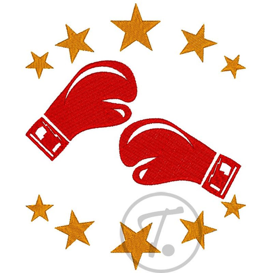 Boxing Gloves Embroidery Design: Sport Motif in 5 Sizes, Pattern ...
