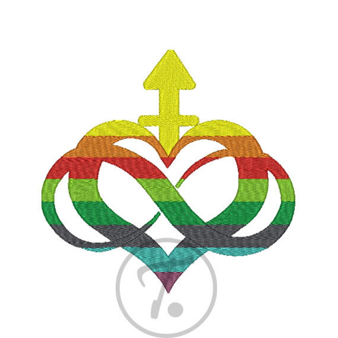 LGBT Embroidery Design. Symbol of Love. Pride Parade Symbol in 4 Size ...