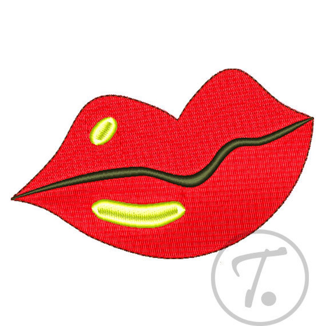 Embroidery Design for Lips in 4 Size. Lips Embroidery Design for ...