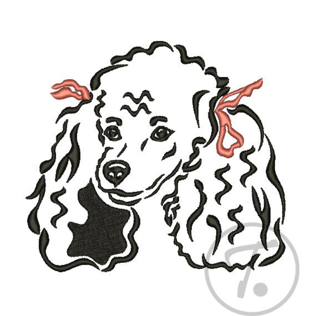 Poodle Dog Embroidery Design in 4 Size. Poodle Dogs Embroidery. Pets ...