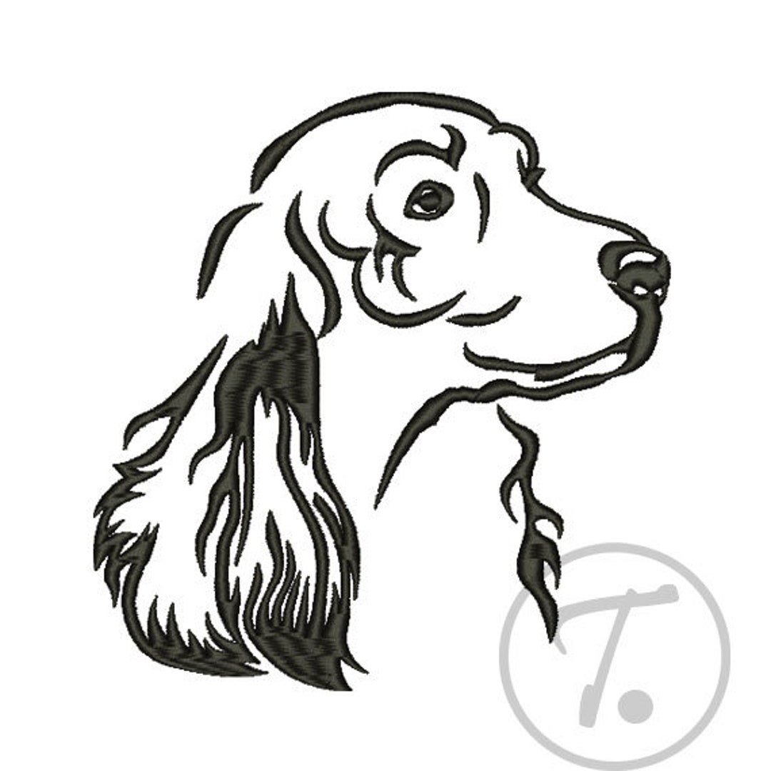 Cocker Spaniel Dog Embroidery Design. Dogs Embroidery Design in 3 Size ...