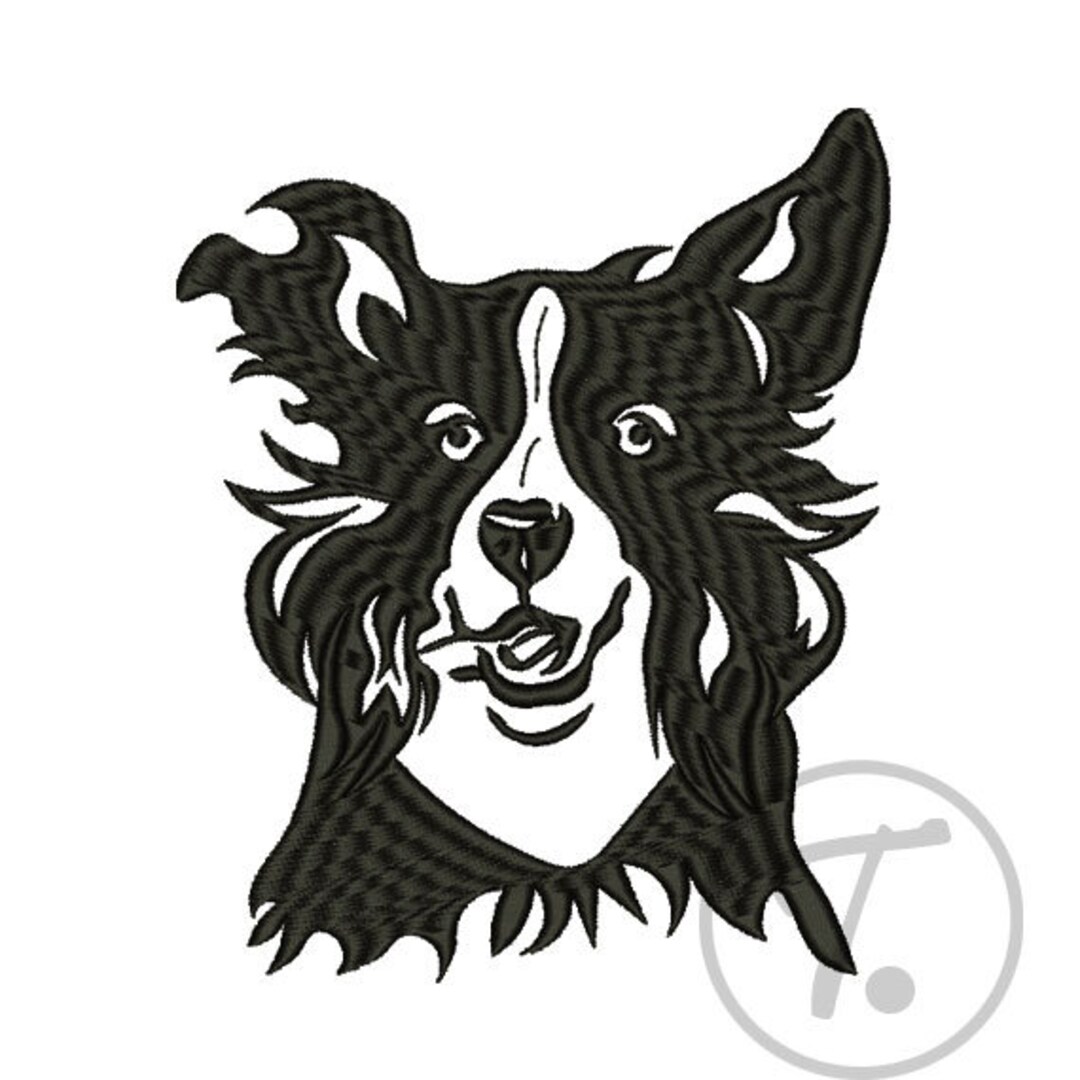 Border Collie Dog Embroidery Design. Border Collie Dog in 4 Size. Pets ...