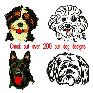 Goldendoodle Dog Embroidery Design in 4 Size. Dogs Embroidery Design ...