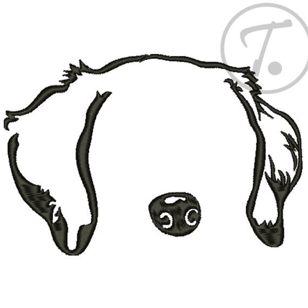 Labrador Ears and Nose Embroidery Design: 4 Sizes (digital Download) - Etsy