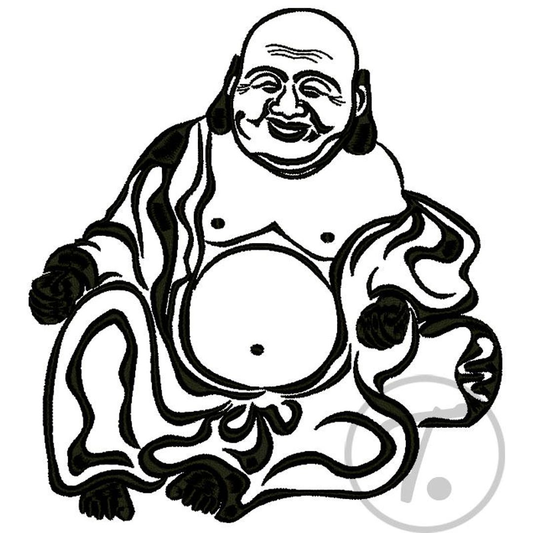 Happy Buddha Embroidery Design: Religious Symbol (digital Pattern) - Etsy