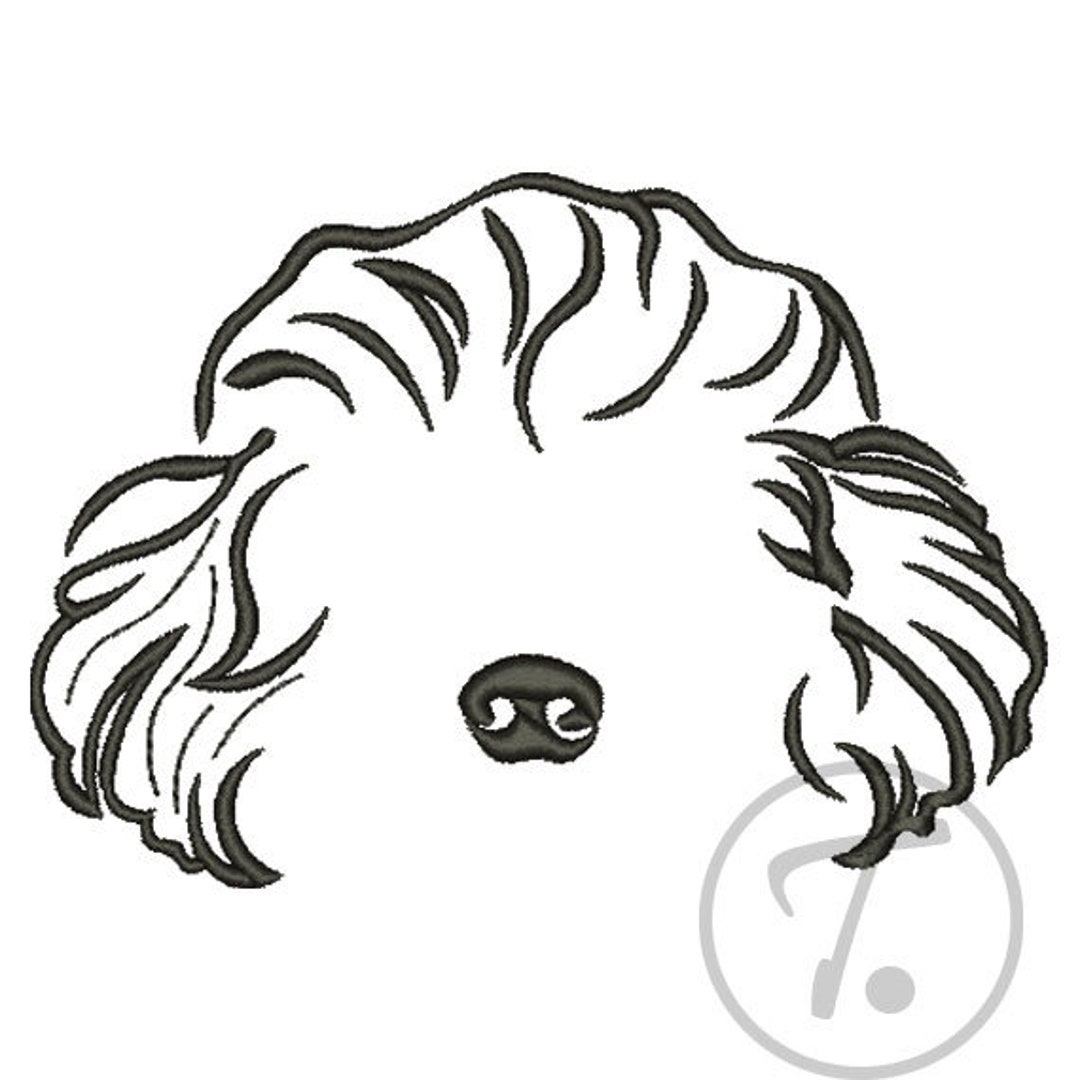 Bichon Frise Ears and Nose. Embroidery Design of Dogs Ears and Nose. 4 ...