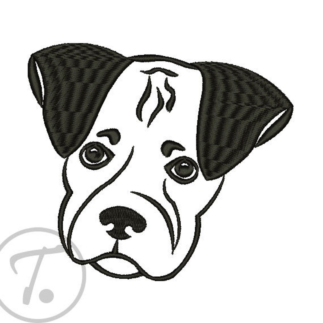 Boxer Dog Embroidery Design. Boxer Dogs Embroidery in 4 Size. Pets ...