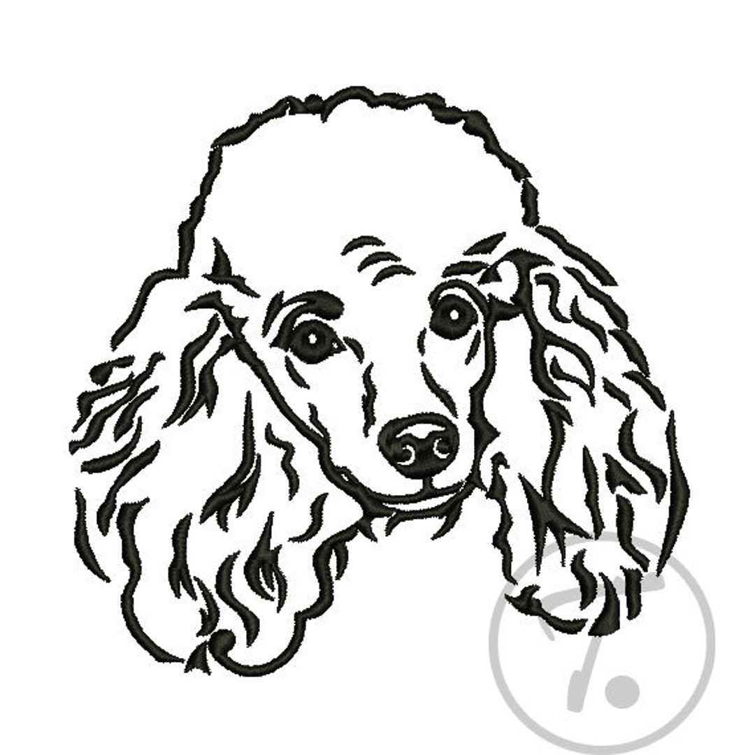 Hunde Stickdatei in 4 Grössen Pudel Hunde Stickdatei. Haustier Design. Kleine Haushunde. Hunde ...