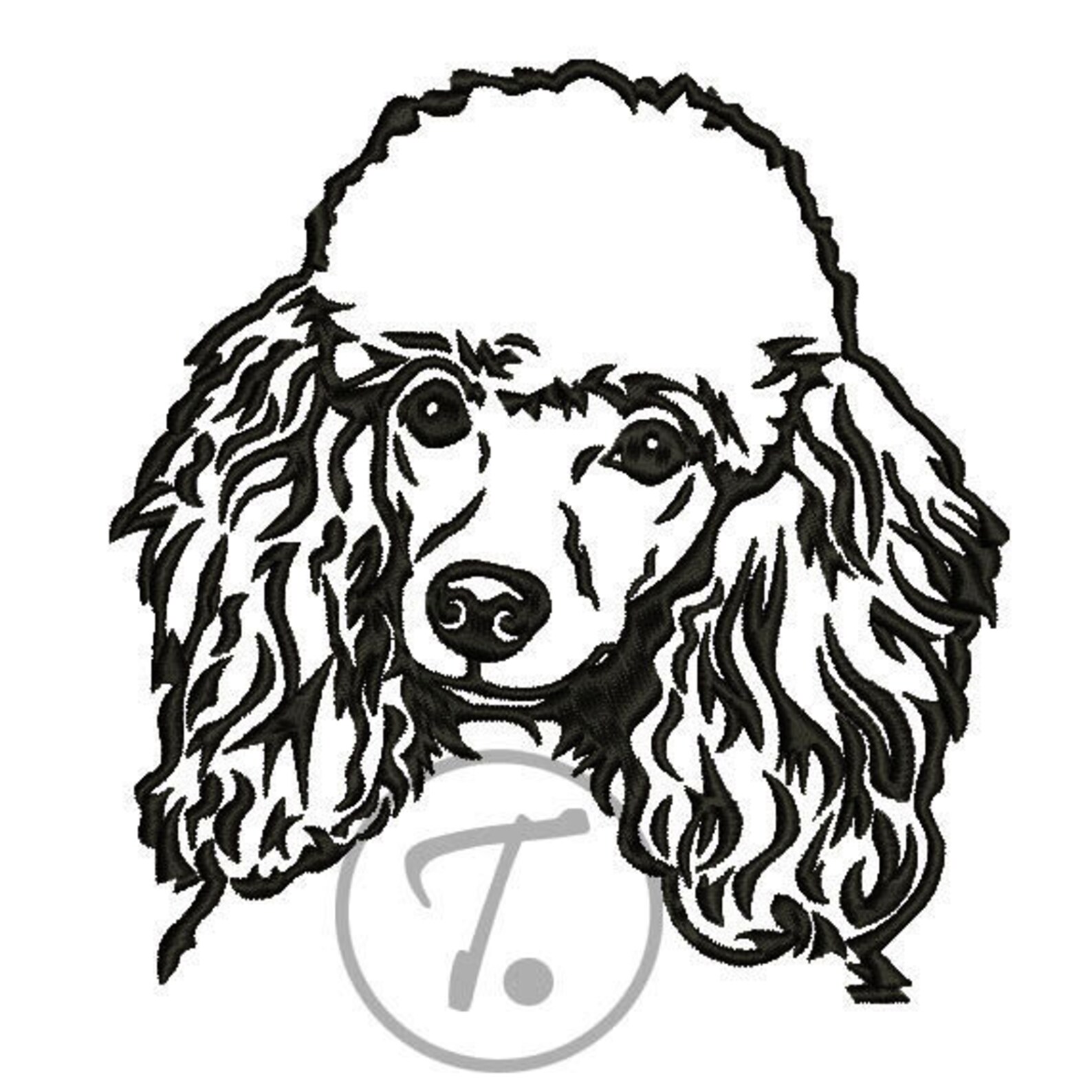 Poodle dog embroidery design. Poodle dogs embroidery. Pets | Etsy
