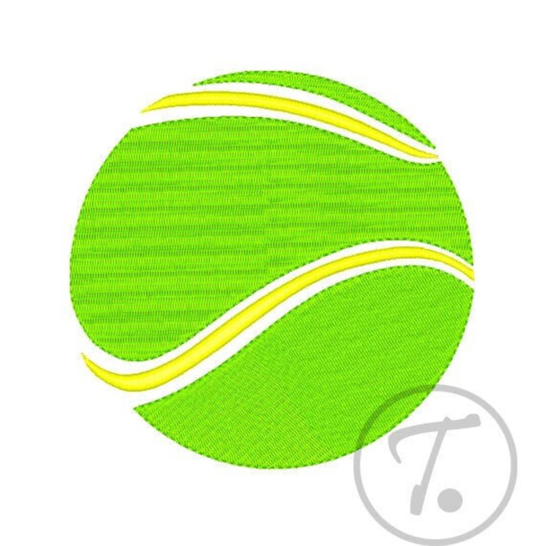 Tennis Sport Embroidery Design. Sport Embroidery. Tennis Ball in 5 Size ...