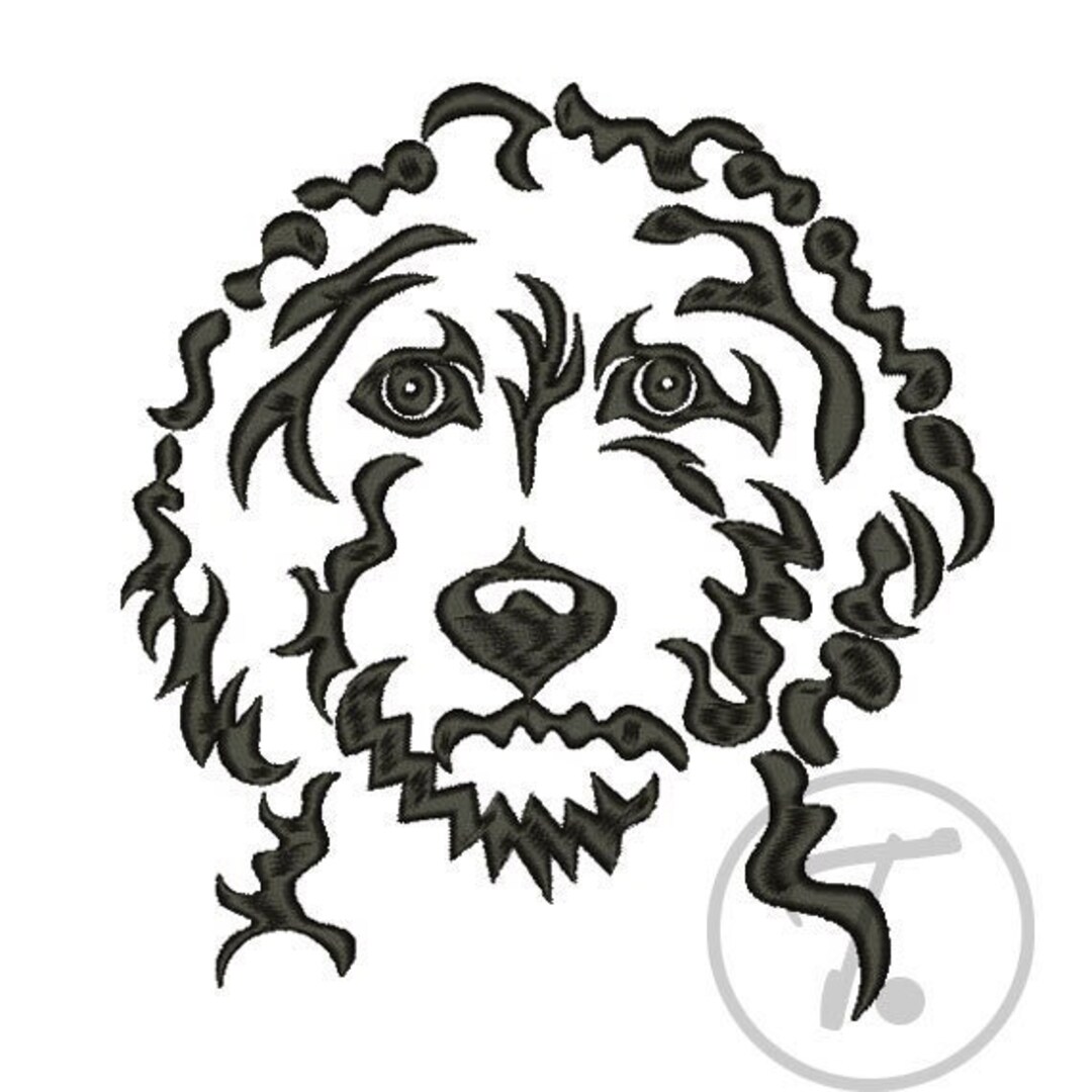 Dog Embroidery Design Lagotto Romagnolo in 4 Size. Truffle Hunter Water ...