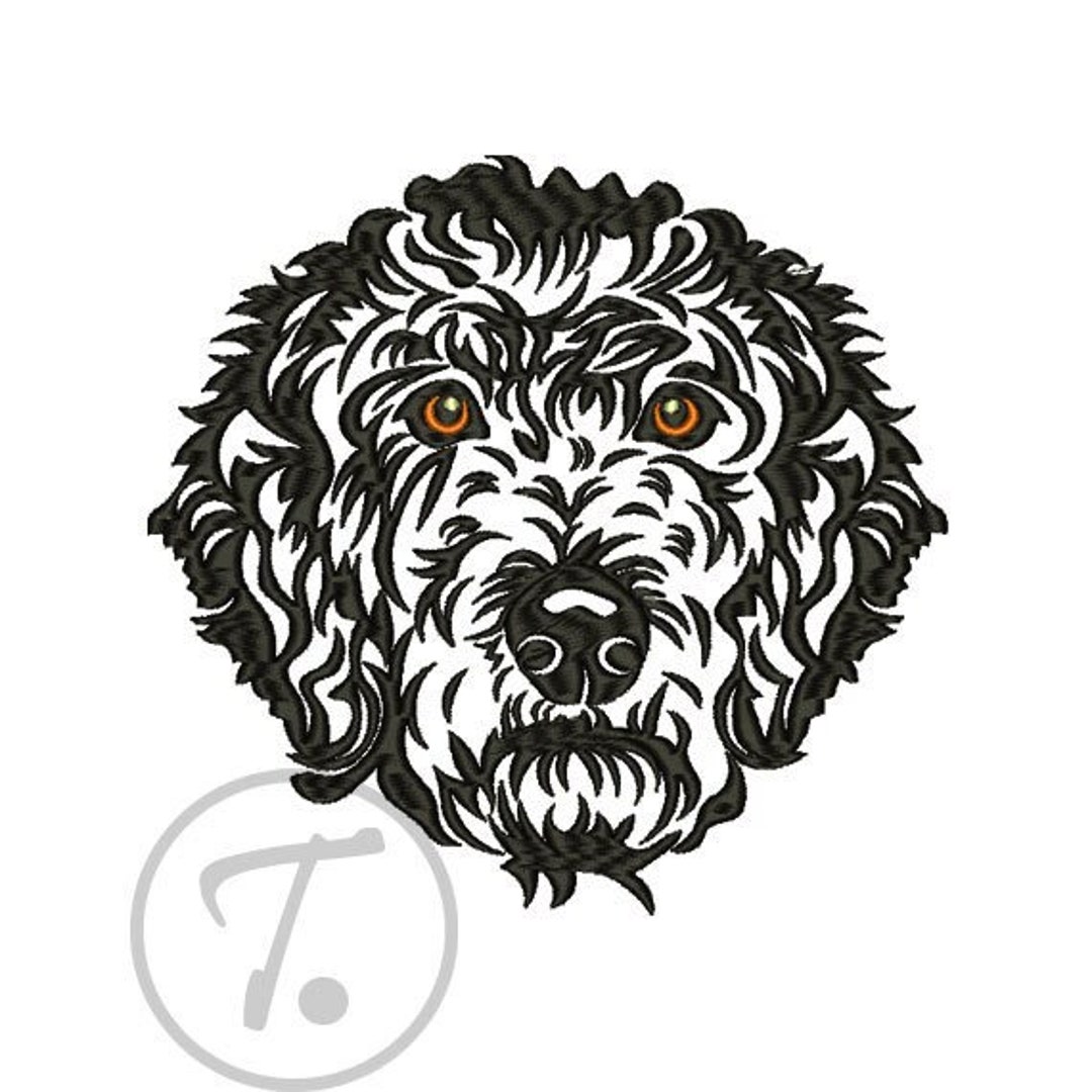 Dogs Labradoodle Embroidery Design. Labradoodle in 4 Size. Embroidery ...