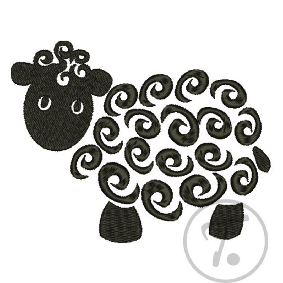 Farm Animal Embroidery - Sheep Embroidery Design in 4 Size Farm Animal ...