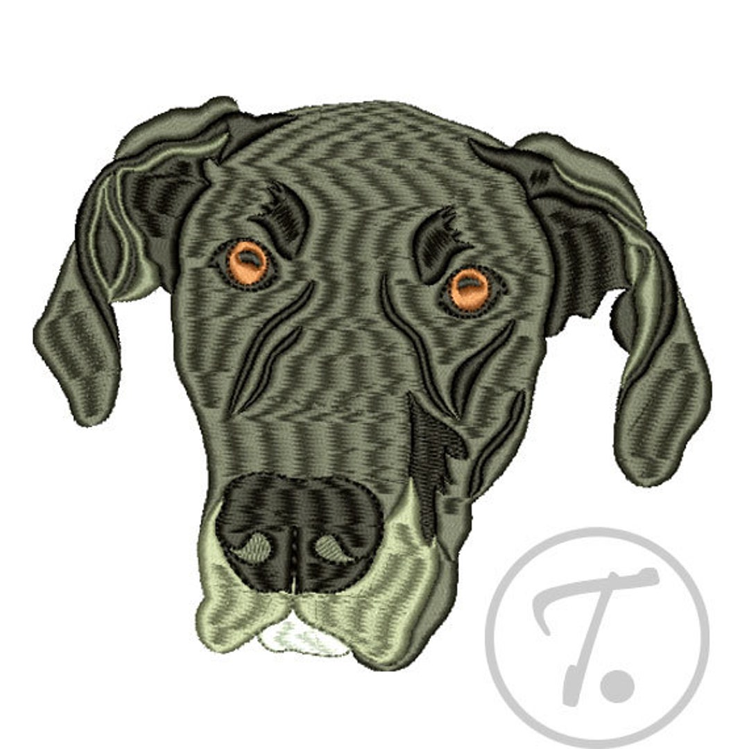 Great Dane Dog Embroidery Design in 4 Size. Dogs Embroidery Design. Pet ...