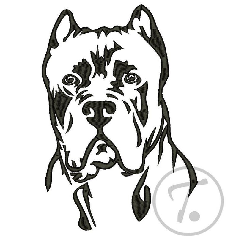 Cane Corso Dog Embroidery Design: Pet Portrait (4 Size) (digital ...