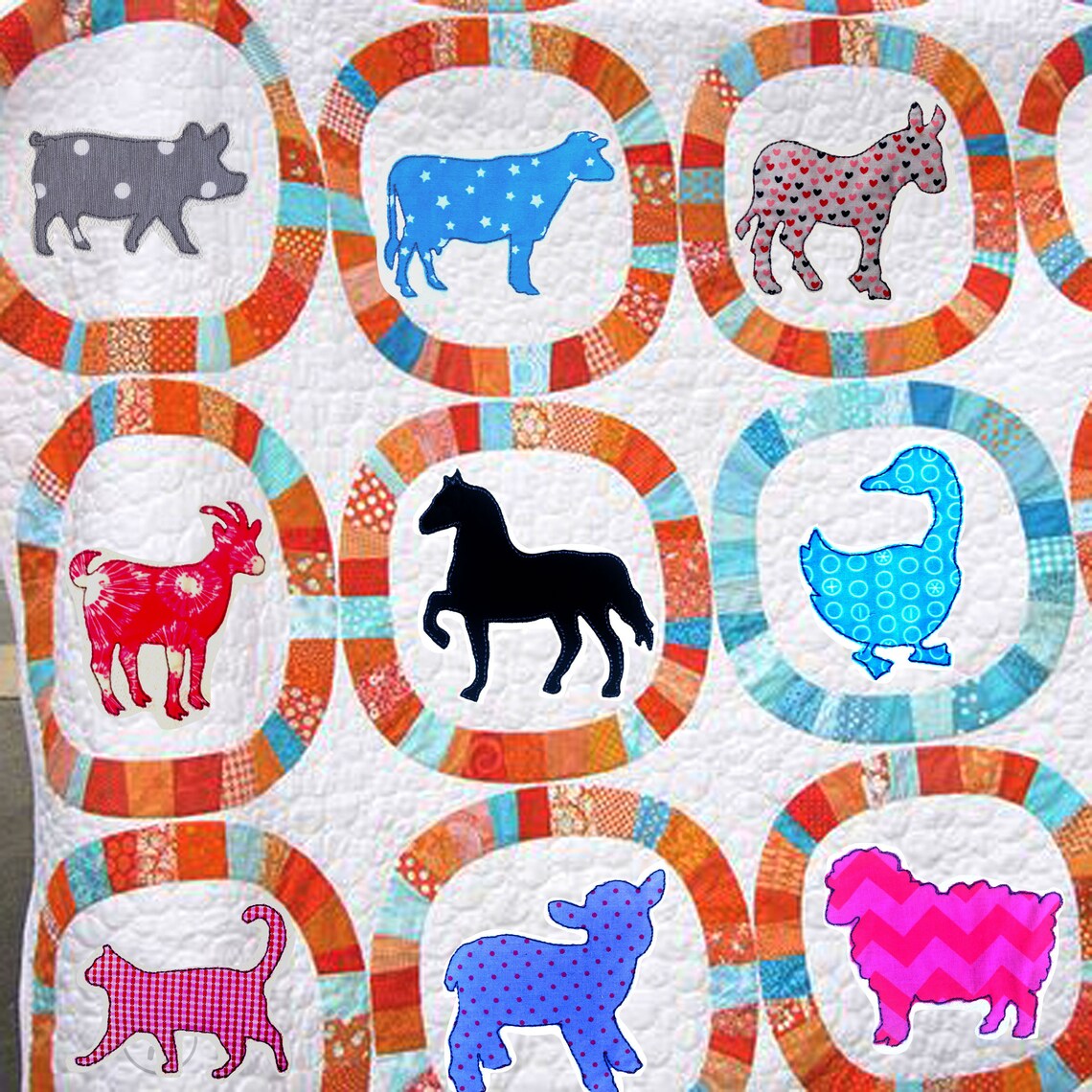 Farm Animals Sheep Applique of Animal. Easy to Do. Simple - Etsy