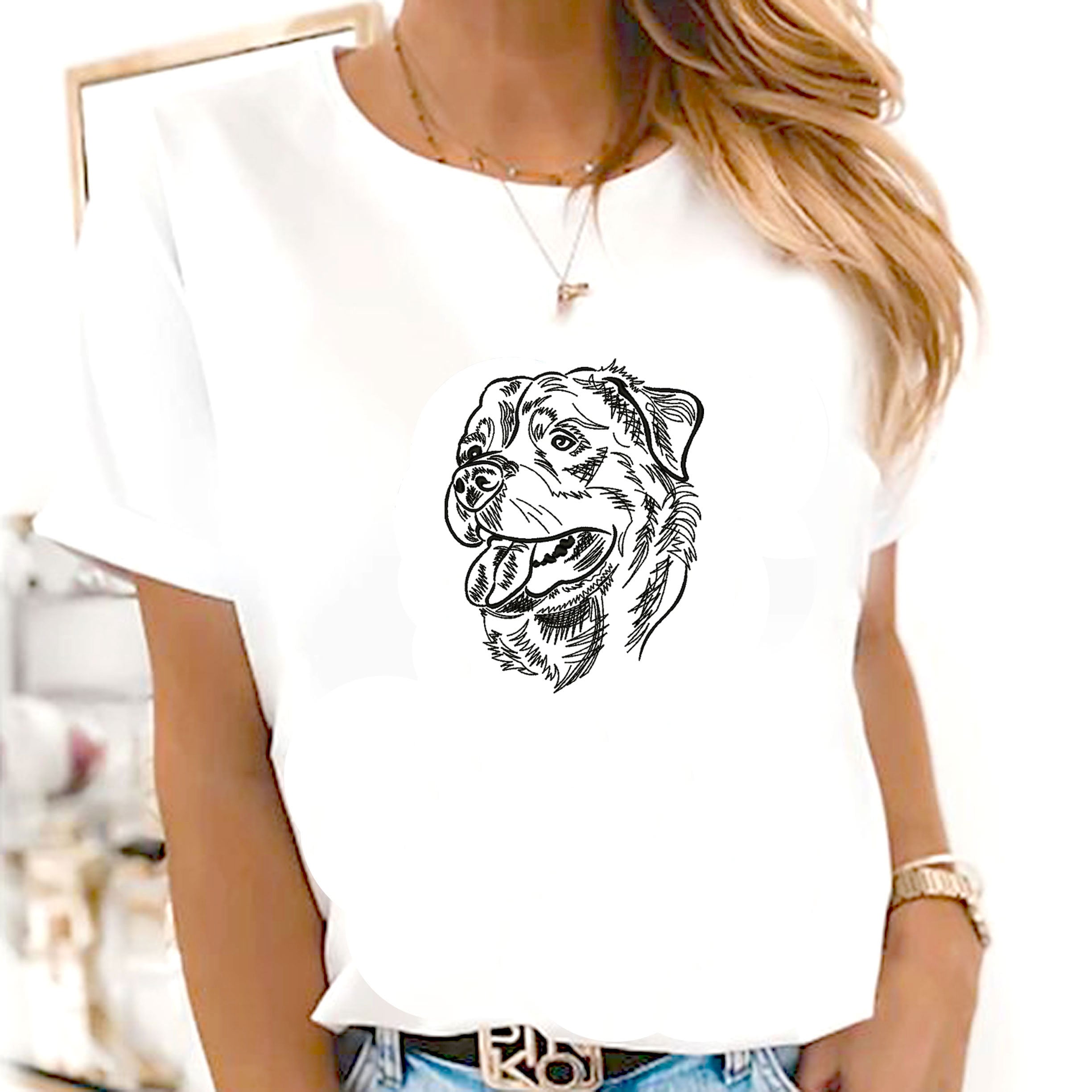 Rottweiler Dog Embroidery Design Rottweiler Dogs Embroidery. - Etsy