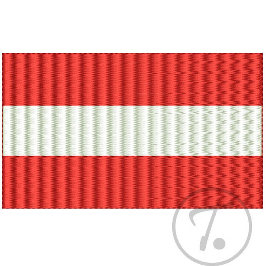 Clothes Embroidery. Flag Design. Austria Flag Embroidery in 4 - Etsy