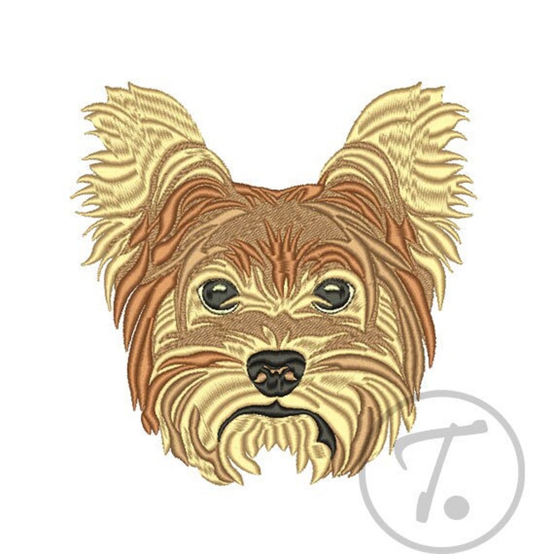 Yorkshire Terrier Dog Embroidery Design. Yorkie in 4 Size. Toy Dog. Pet ...