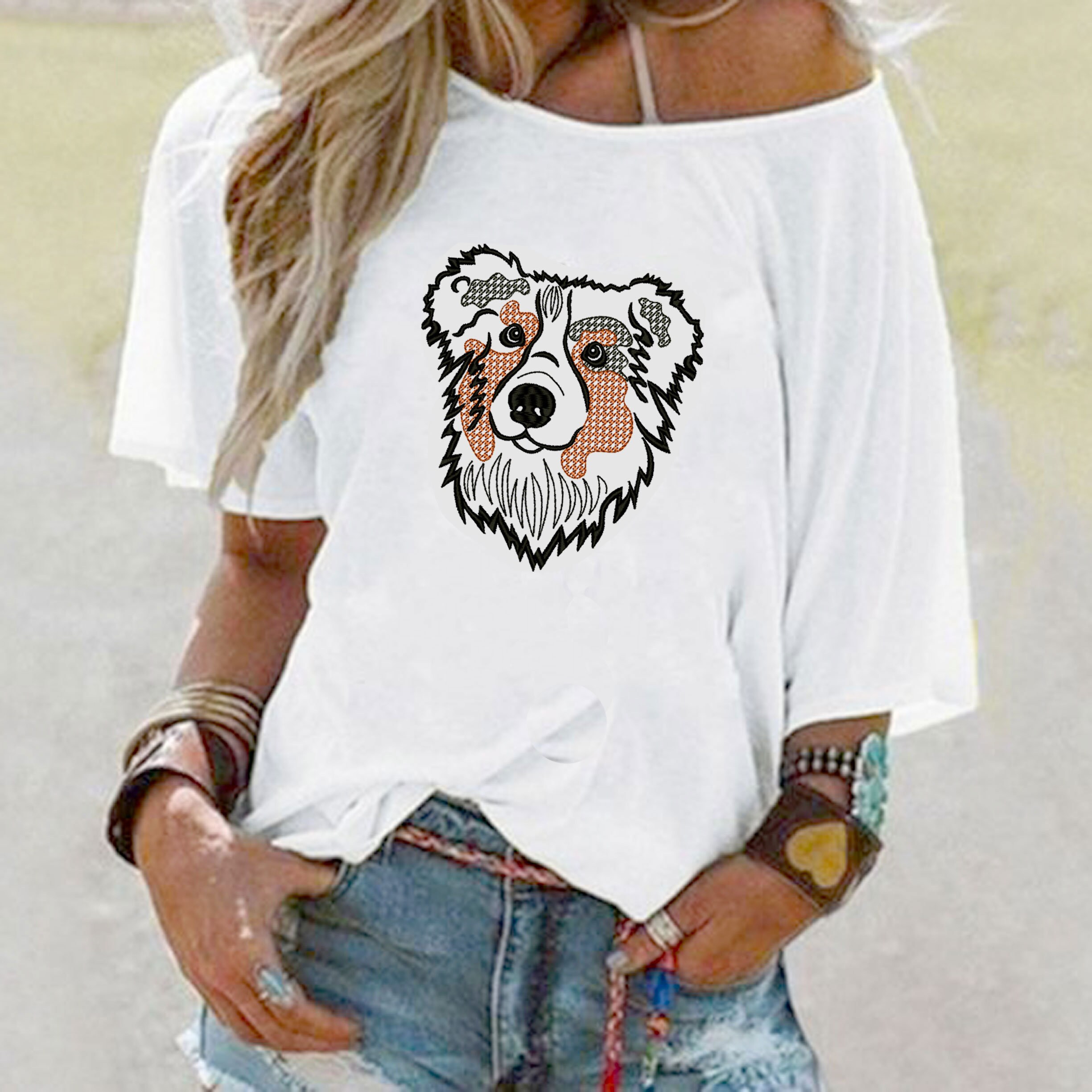 Australian Shepherd Dog Embroidery Design. Shepherd Dogs - Etsy