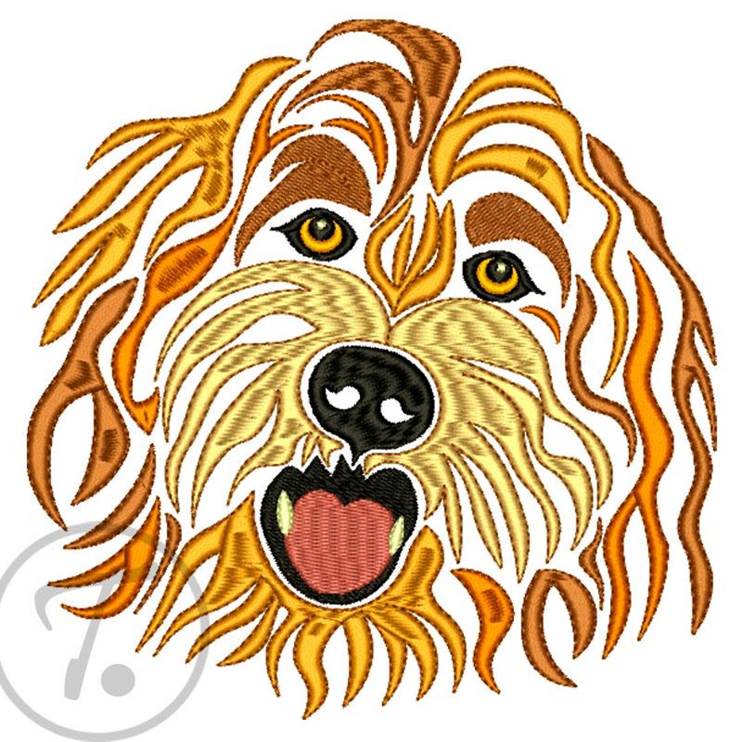Goldendoodle Dog Embroidery Design: 4 Size Pet Lovers Pattern (digital ...