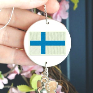 Flag Embroidery Design. Finland Flag Embroidery Design. Flag Design in ...