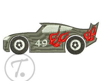 Car Racing Applique - Etsy