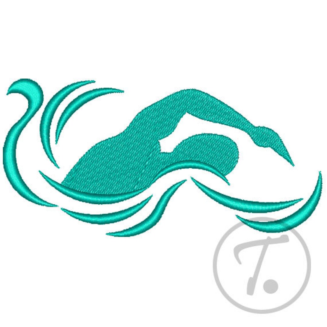 Swimming Embroidery Design: Sport Machine Embroidery Pattern (digital ...